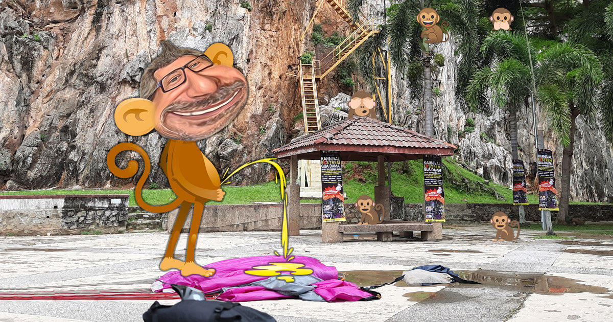 The Peeing Monkey At Gau Damai - KL Tower BASE Jump